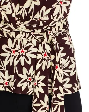 Diane Von Furstenberg Wrap Top - Thistle Mist