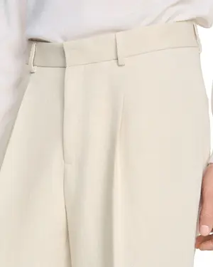 Sandro Fw26 Pierre Wide Leg Cotton Linen Trousers