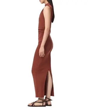ALLSAINTS Katarina Cowl Neck Dress - Rust Brown