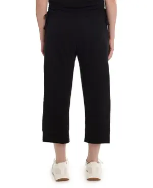 WILT CLOTHING Crop Raw Jogger Easy Fit Pants - Black