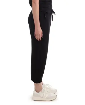 WILT CLOTHING Crop Raw Jogger Easy Fit Pants - Black