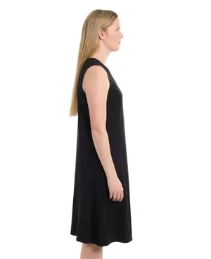 WILT CLOTHING Sleeveless Lace Yoke Dress - Black