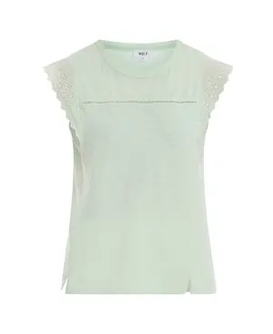 WILT CLOTHING Eyelet Cap Sleeve Tee - Bay