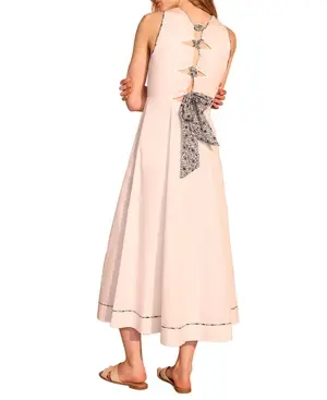 Mint Velvet Sleeveless V-neck Maxi Dress With Tie Detail