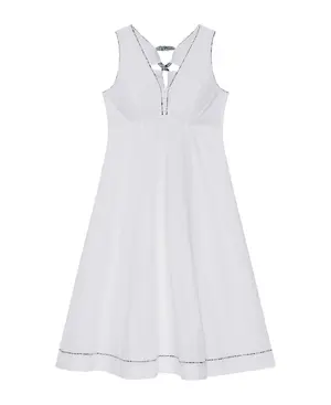 Mint Velvet Sleeveless V-neck Maxi Dress With Tie Detail