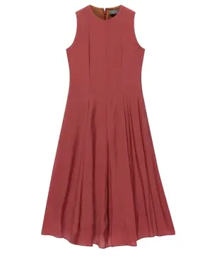 Mint Velvet Luxe Sleeveless Midi Dress - Red