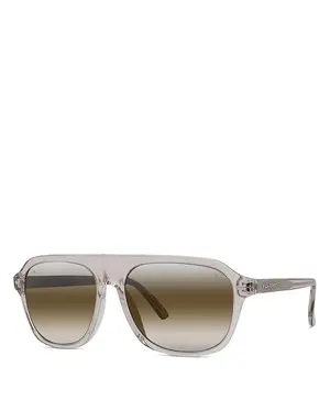 Vuarnet Belvedere Pilot Sunglasses, 59mm - Brown/silver