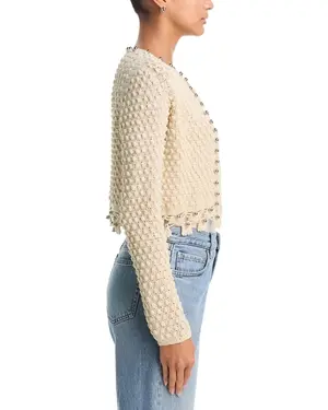 Rabanne Beaded Crochet Cardigan