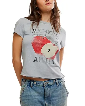 Free People Nova Graphic Tee - Apple Combo