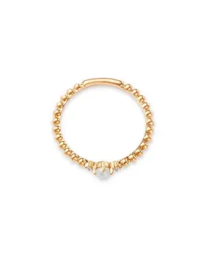 Bloomingdale'S Freshwater Pearl & Diamond Bead Ring In 14k Yellow