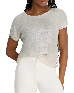 NIC+ZOE Glazed Feather Knit Sweater Top