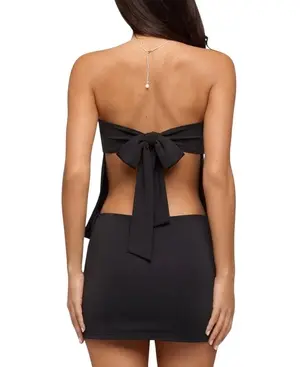EDIKTED Alannah Backless Strapless Mini Dress