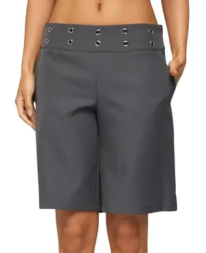 EDIKTED Grommet Low Rise Bermuda Shorts
