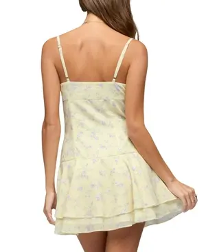 EDIKTED Daphna Floral Chiffon Mini Dress
