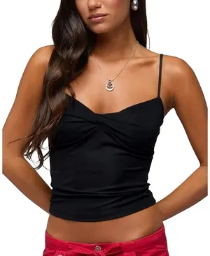 EDIKTED Pyper Twisted Tank Top - Black