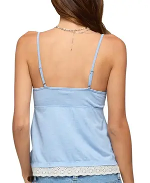EDIKTED Jorja Lacey Babydoll Henley Top