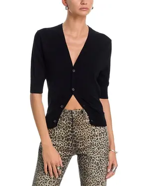 R13 Merino Wool V Neck Cardigan Sweater