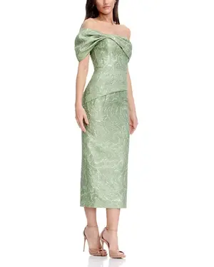 Dress The Population Cyprus Off The Shoulder Midi Dress