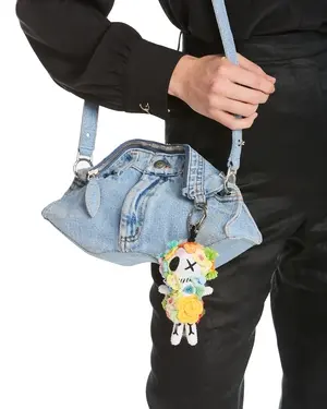 Alexander McQueen Floral Crochet Skelly Charm