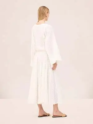 Alexis Morocco Dress Long Sleeve Embroidered Midi