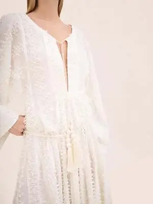 Alexis Morocco Dress Long Sleeve Embroidered Midi