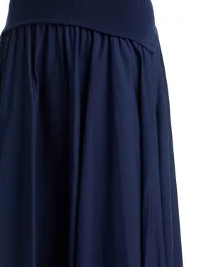 Simkhai Ovie Knit Cotton Midi Skirt
