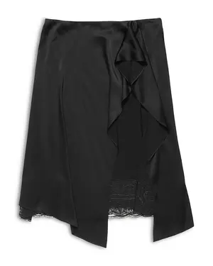 Acne Studios Lace Trim Skirt - Black