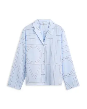 TOTEME Monogram Pajama Top - Sky