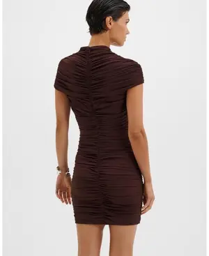 MALINA Loana Draped Chiffon Mini Dress