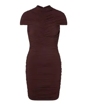 MALINA Loana Draped Chiffon Mini Dress