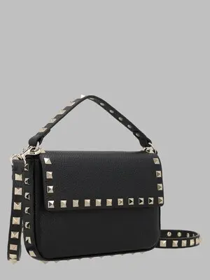 Valentino Garavani Pouch Rockstud In Vitello Granato