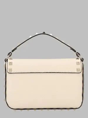 Valentino Garavani Pouch Rockstud In Vitello Granato