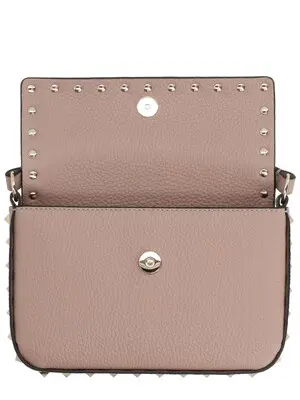 Valentino Garavani Pouch Rockstud In Vitello Granato