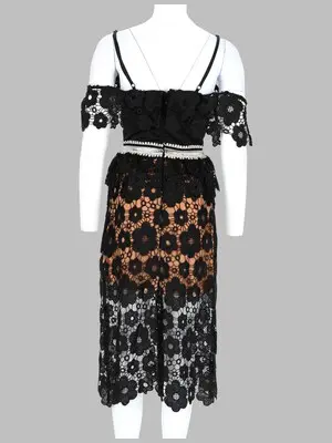 NJ COUTURE Abito In Pizzo Macram