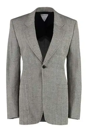 BOTTEGA VENETA BOTTEGA VENETA Single-Breasted Viscose And Silk Blend Blazer With Notched Lapel