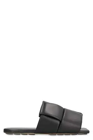 Bottega Veneta Patch Mule Flat Sandal - Black
