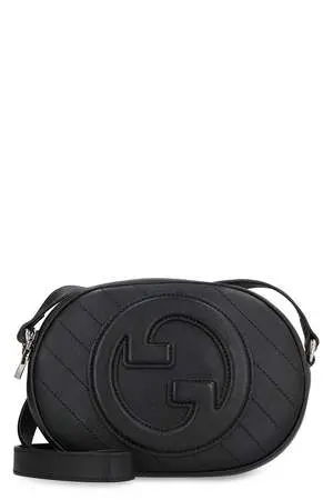 Gucci Mini Lamb Leather Handbag With Adjustable Strap - Black