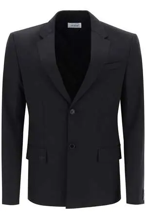 Off-White OFF-WHITE Single-breasted Wool Blazer Black