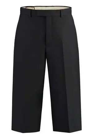 Gucci Wide-leg Cropped Trousers - Black