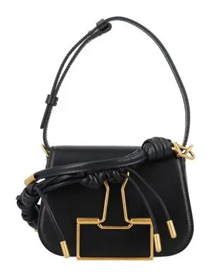 Off-White Skeleton Binder Leather Shoulder Bag - Black
