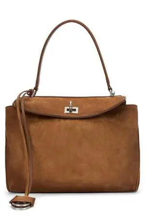Balenciaga Rodeo Small Handbag In Calfskin And Lambskin - Camel