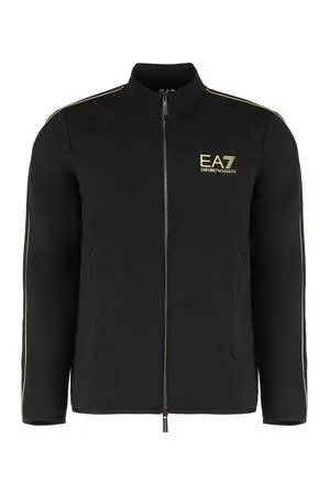 EA7 Techno Fabric Full-zip Sweatshirt For - Black