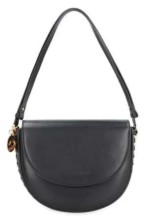 Stella McCartney Frayme Medium Flap Shoulder Bag - Black