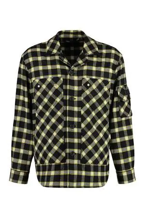 Versace Button-down Checked Shirt Jacket - Black