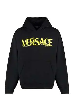 Versace Logo-print Hoodie - Black