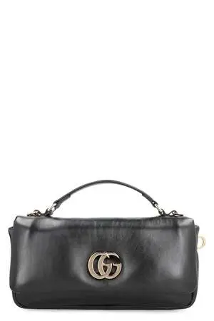 Gucci Mini Handbag With Flap Closure - Black