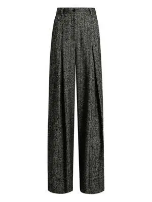 Dolce & Gabbana Pleated Tweed Trousers