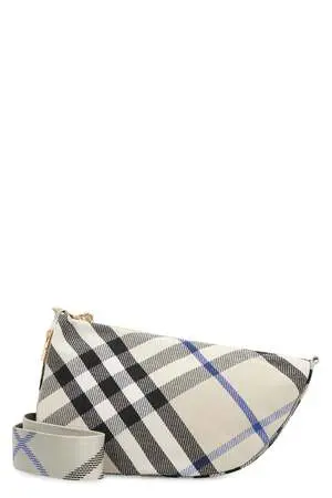 Burberry Small Shield Checked Messenger Bag