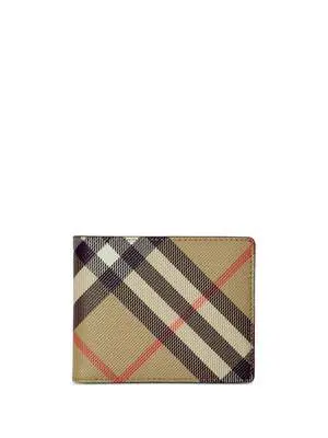Burberry Archive Check Print Bi-fold Wallet With Internal Card Slots