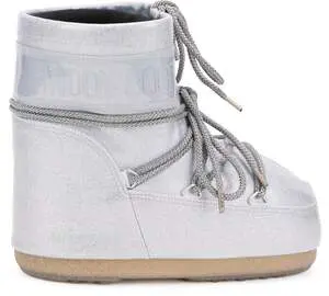 Moon Boot Icon Low Glitter Boots - Silver